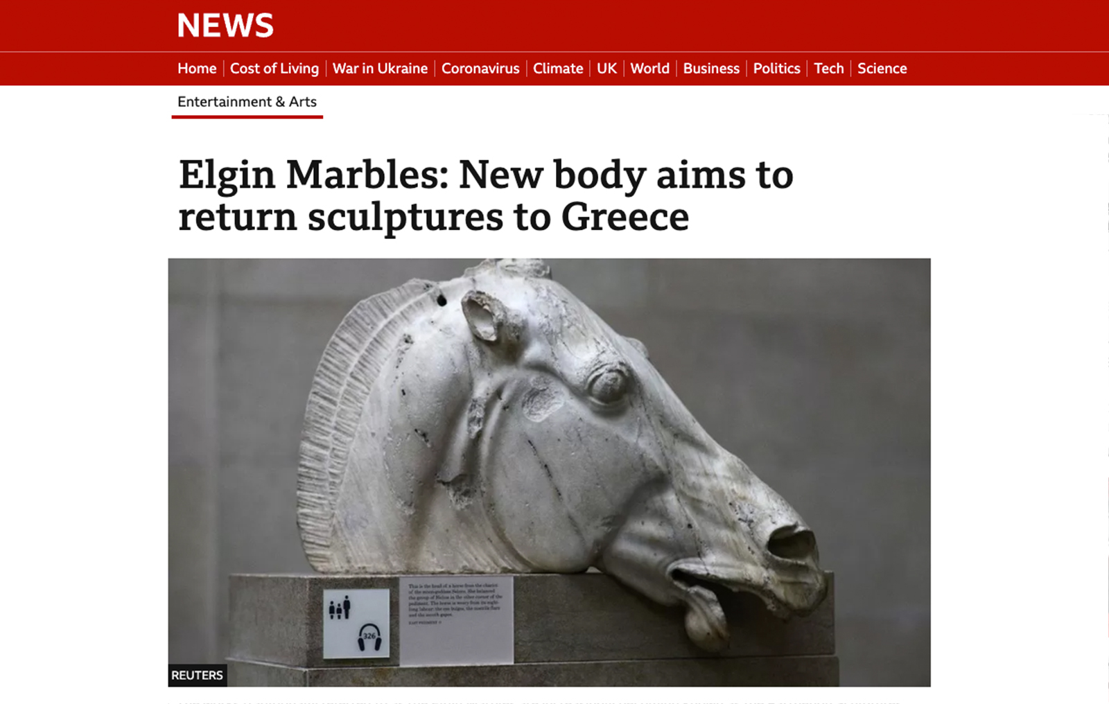 Elgin Marbles: New body aims to return sculptures to Greece | Parthenon ...